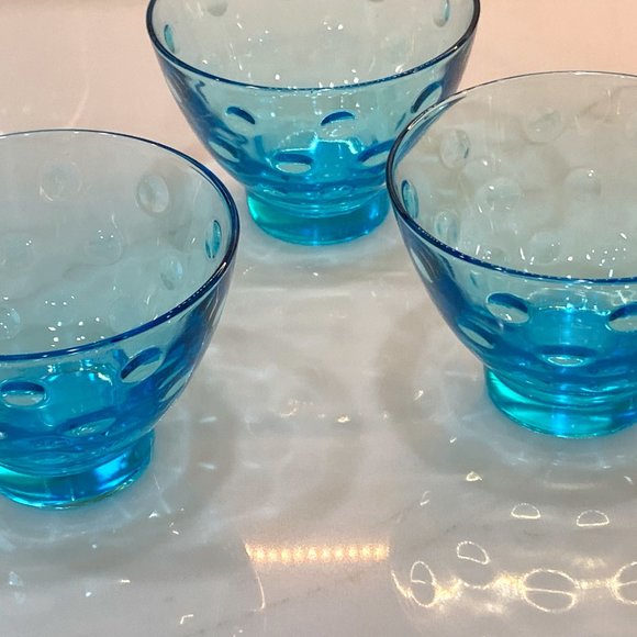 Hazel-Atlas | Dining | Vintage Hazel Atlas Capri Blue Dot Glassware ...